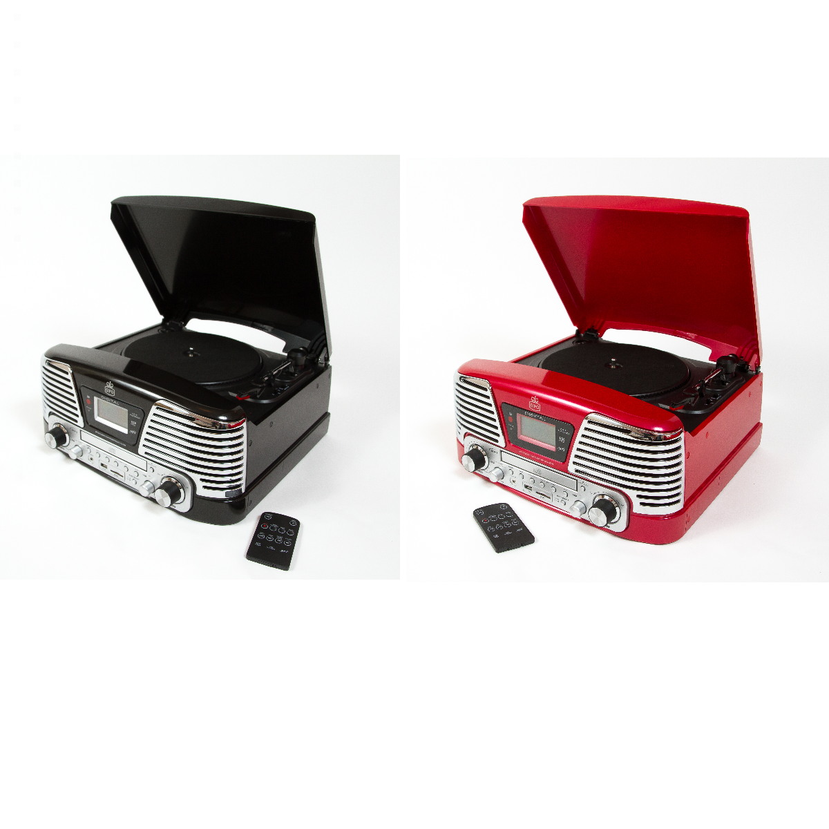 GPO Memphis Retro Record Player 4 in 1 Music System | From £102.23 ...