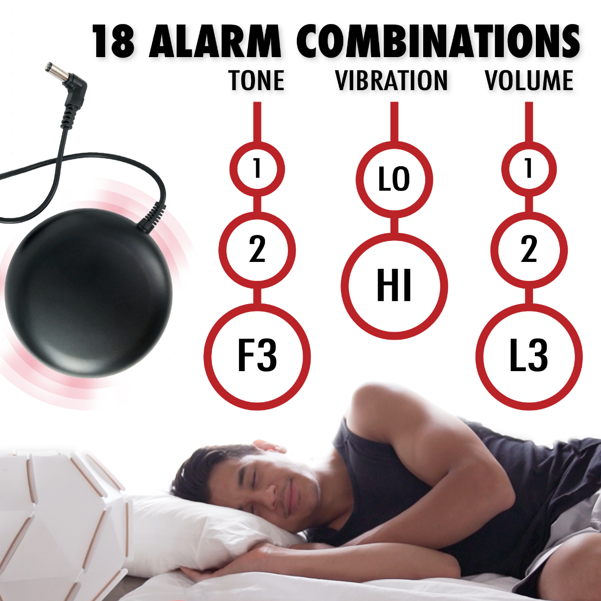 Geemarc Wake 'n' Shake Dynamite Alarm Clock - PMC Telecom